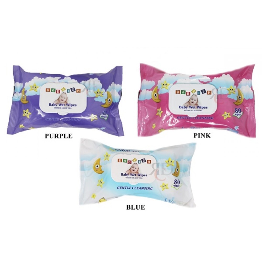 BABYISH BABY WIPES 80CT/PACK