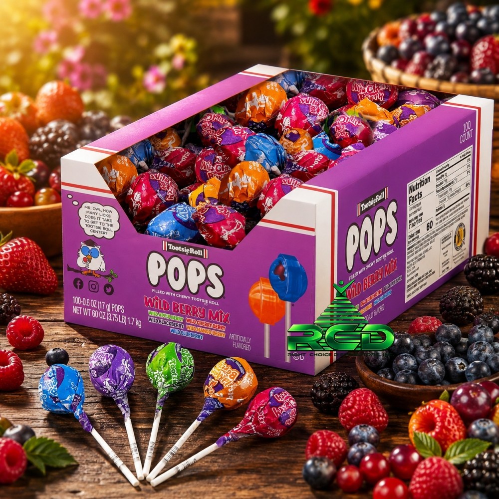 TOOTSIE BLOW POPS WILD BERRY .25 CANDY 100CT/PACK