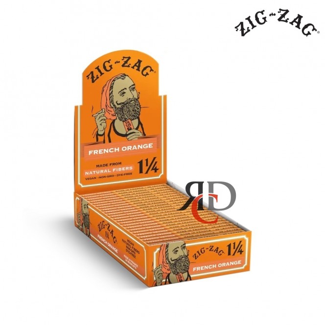 ZIG ZAG ORANGE 1 ¼ CIGARETTE ROLLING PAPERS 24CT/PACK