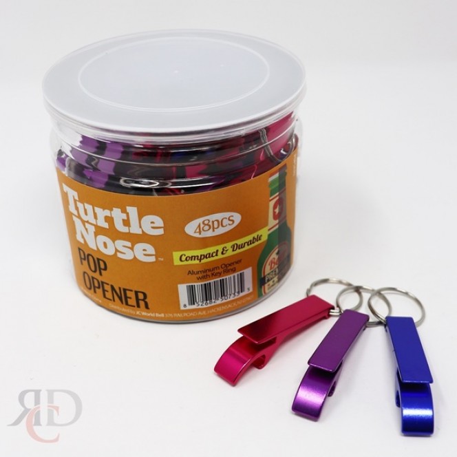 POP KEY CHAIN OPENER TURTLE NOSE 48CT/PACK