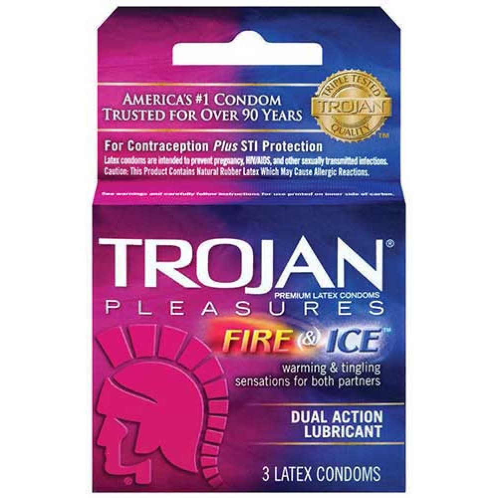 CONDOMS : TROJAN FIRE & ICE CONDOMS DUAL ACTION LUBRICANT ...