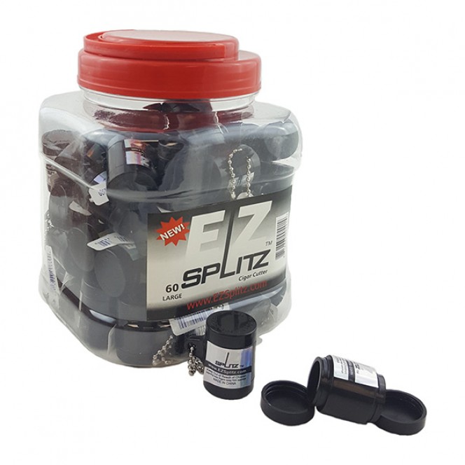 LARGE BLACK COLORS EZ SPLITZ CIGAR CUTTER 60CT/PACK