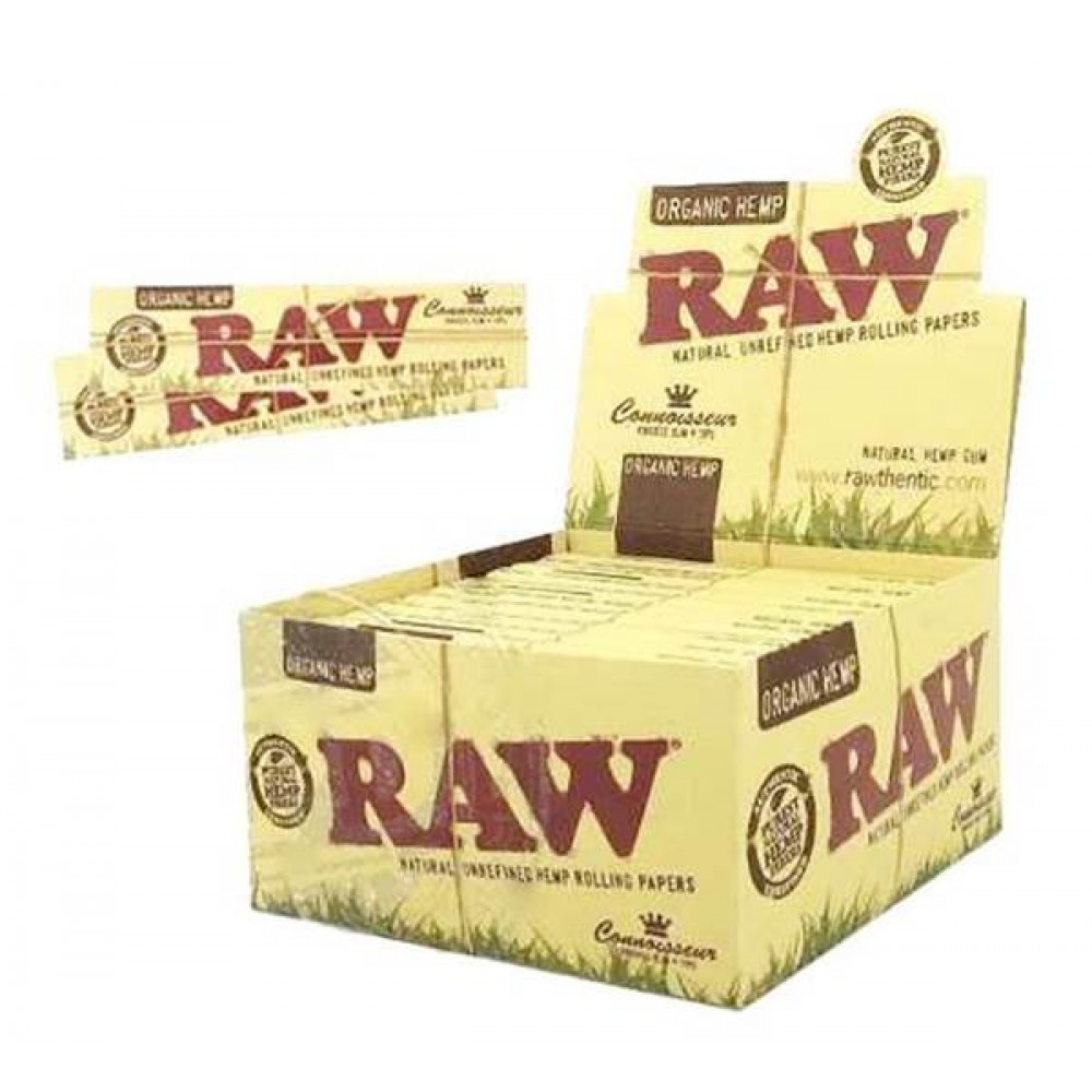 RAW CONNOISSEUR KING SLIM+TIPS ORGANIC CIGARETTE ROLLING ...