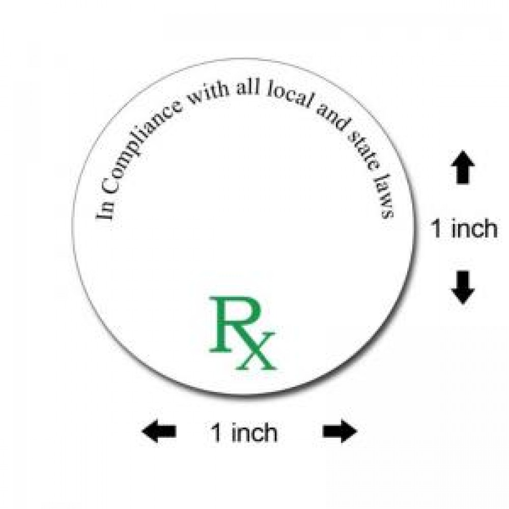 RX LABEL ROUND SHAPE APPROX. 100CT