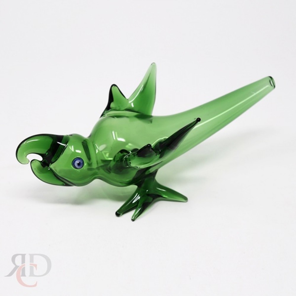 ANIMAL PIPE GREEN TRANSPARENT BIG PARROT ANML903 1CT