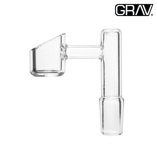 QUARTZ BANGER GRAV MALE BANGER 90DEGREE CLEAR QBGV01-14M ...