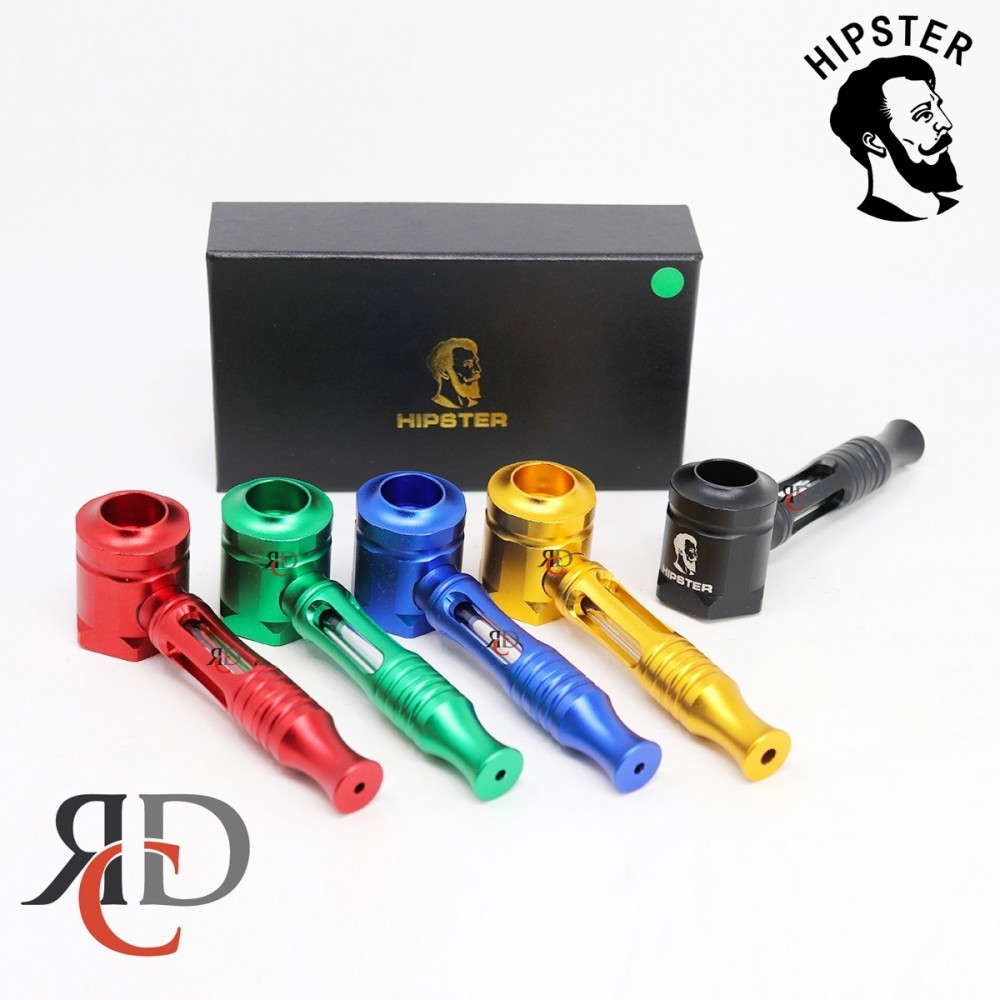 HAND PIPES GLASS : ALUMINUM PIPE WITH GLASS TUBING TOTALLY ...