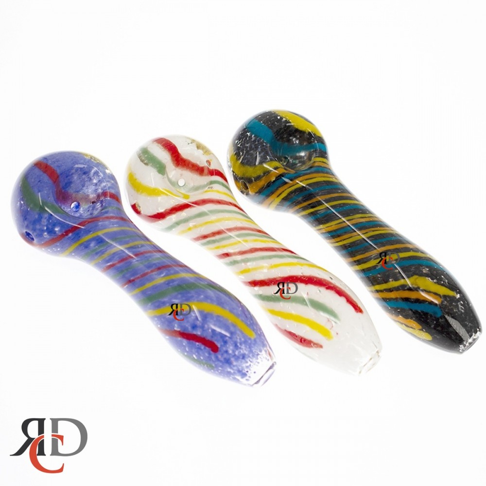 GLASS PIPE FRITED SWIRL ART GP4623 1CT | RIGHT CHOICE DISTRIBUTORS,