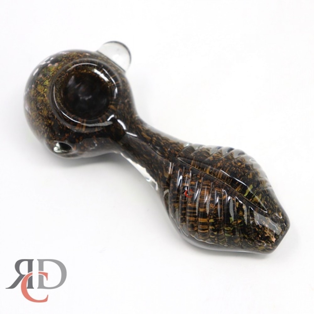 SMOKING PIPES : GLASS PIPE GOLD FUMED AND FANCY ART LEAF ...