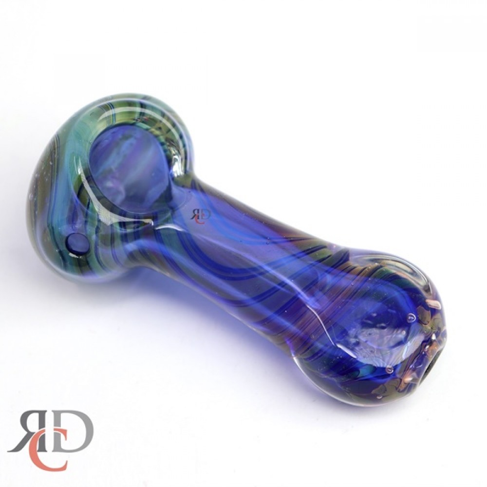 SMOKING PIPES : GLASS PIPE GOLDEN GREEN GP6084 1CT