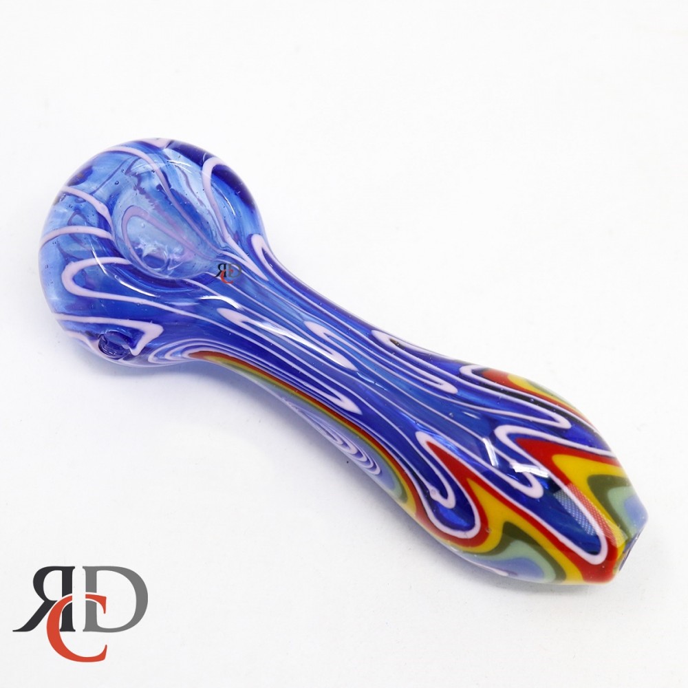 GLASS PIPE ZIG ZAG ART HIGH END GP974 1CT