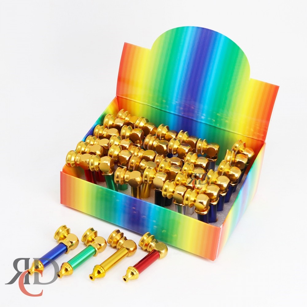 METAL PIPE MINI WITH GOLD FINISH MP58 36CT/ DISPLAY