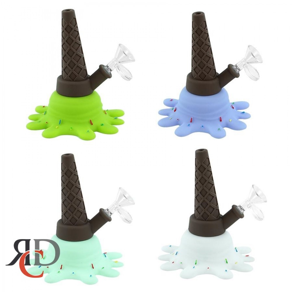 WATER PIPES : SILICONE WATER PIPE ICE CREAM WPS7004 1CT